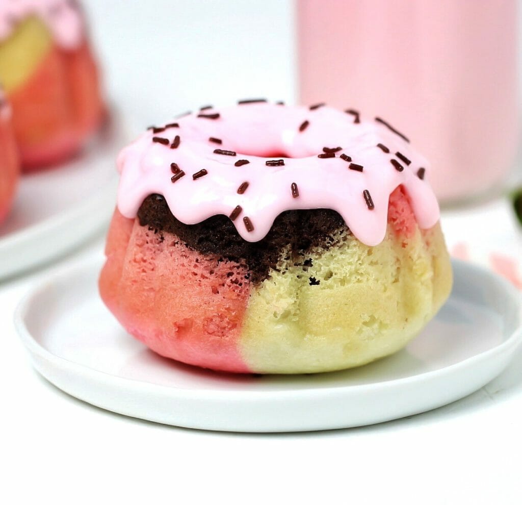 Gluten Free Neapolitan Mini Bundt Cakes - Natalie Way Bakes