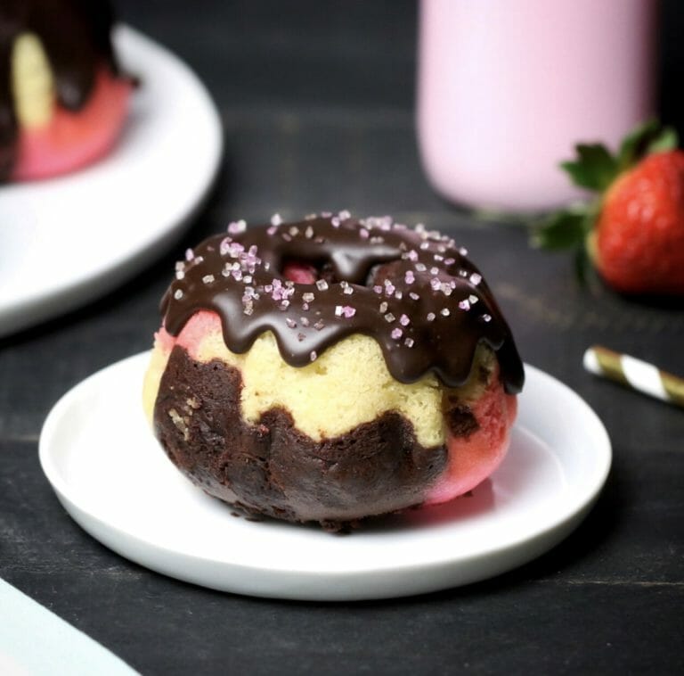 Gluten Free Neapolitan Mini Bundt Cakes - Natalie Way Bakes